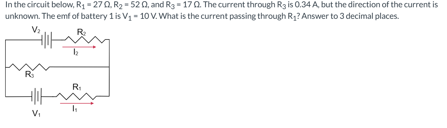 Solved In the circuit below, R1=27Ω,R2=52Ω, ﻿and R3=17Ω. | Chegg.com