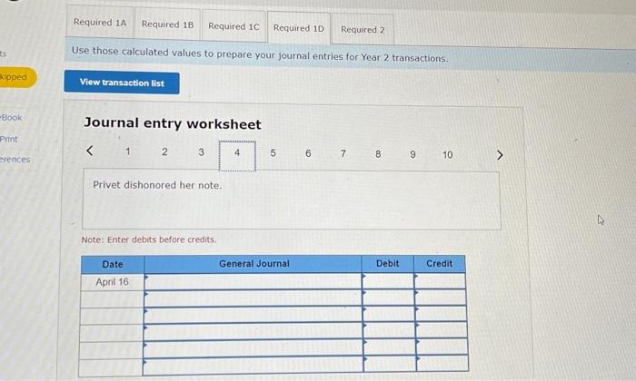 se those calculated values to prepare your journal | Chegg.com