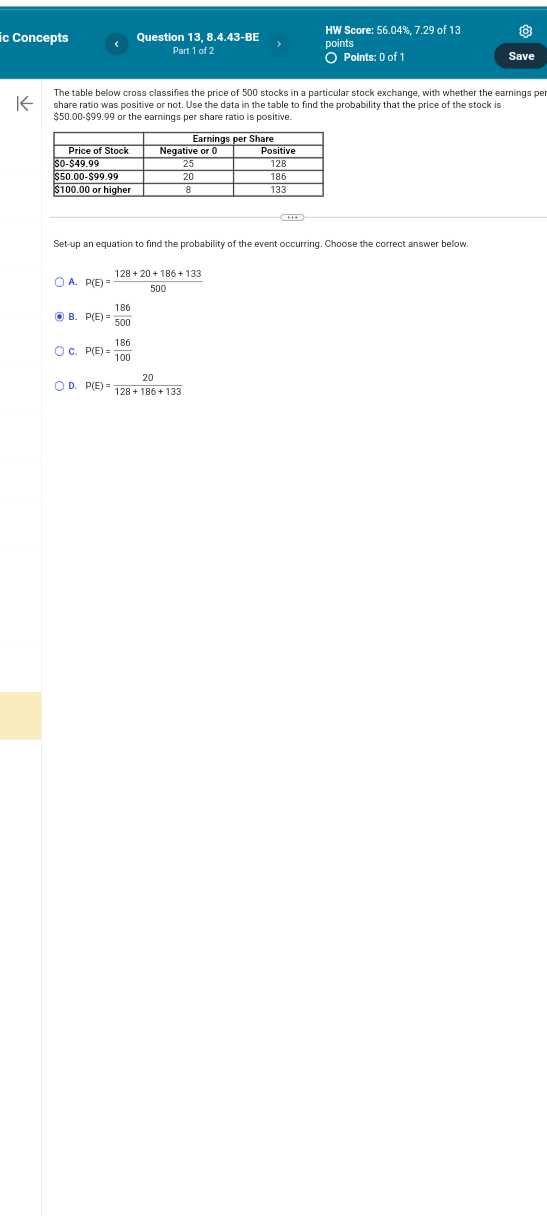 Solved The table below cross classifies the price of 500 | Chegg.com
