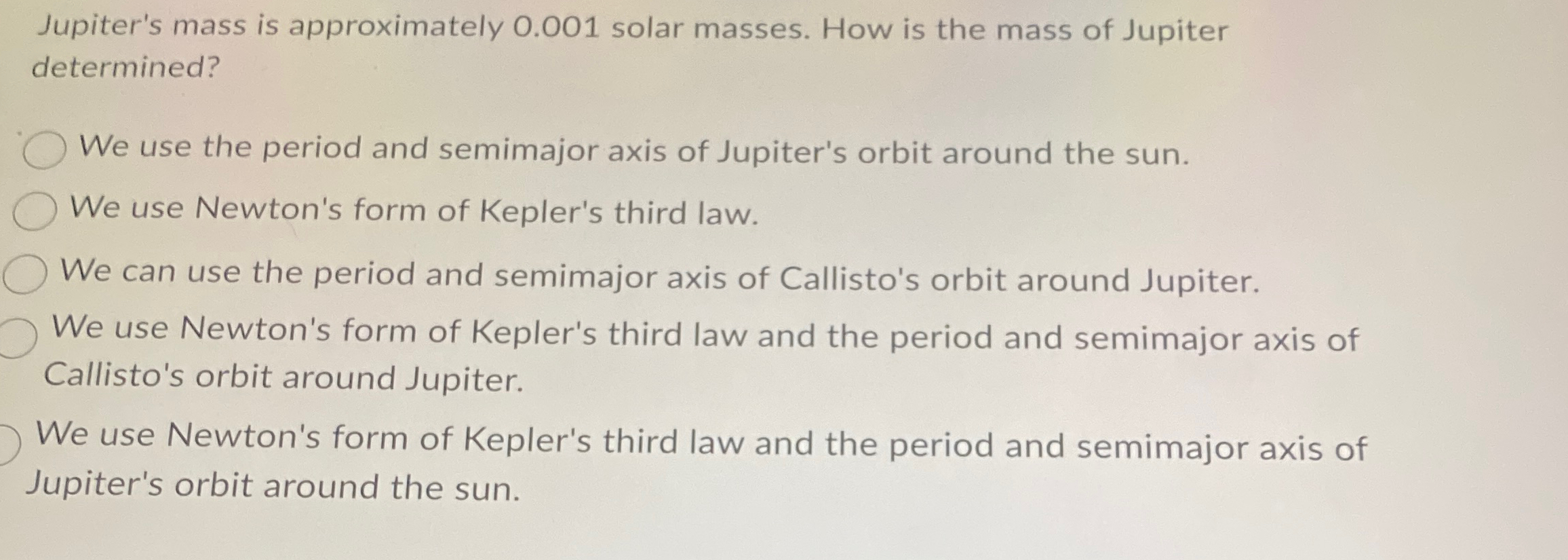 Solved Jupiter's mass is approximately 0.001 ﻿solar masses. | Chegg.com