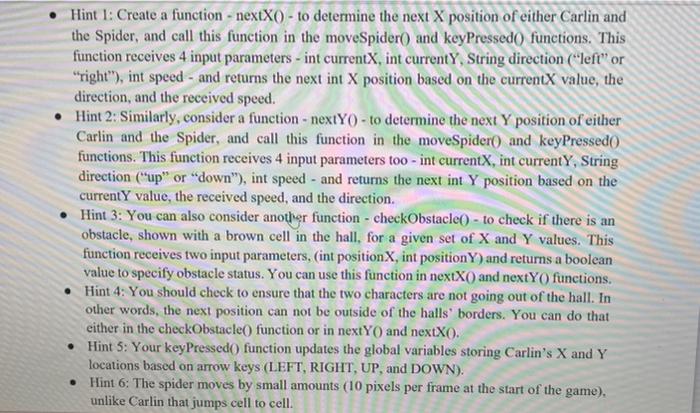 Solved Question 2: Move spider and Carlin (5 marks) • Create | Chegg.com