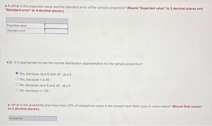 Solved a 1. What is the expected value and the standard | Chegg.com