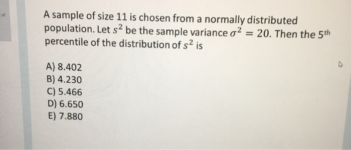 Solved of A sample of size 11 is chosen from a normally | Chegg.com
