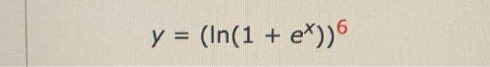 Solved y = (In(1 + e*)) + | Chegg.com