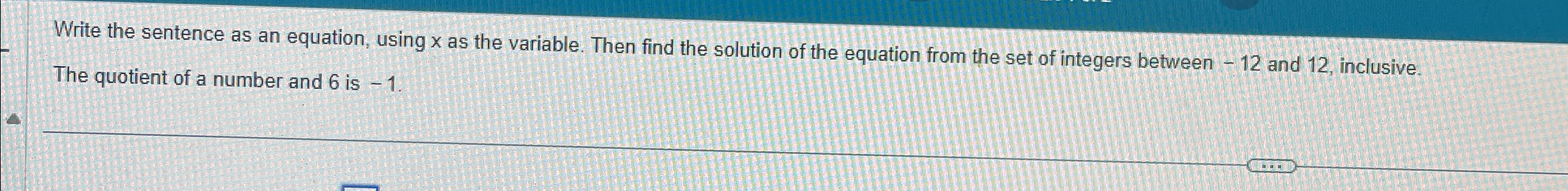 Solved Write the sentence as an equation, using x ﻿as the | Chegg.com