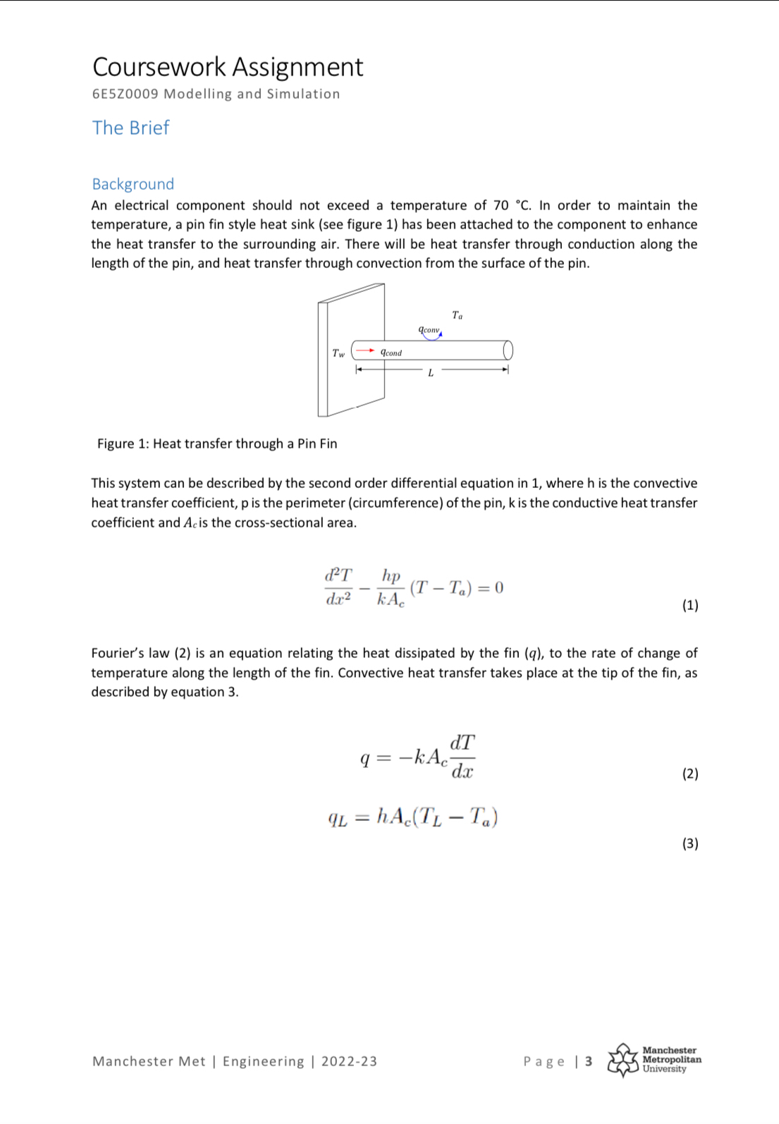 Solved Coursework Assignment6E5Z0009 ﻿Modelling and | Chegg.com