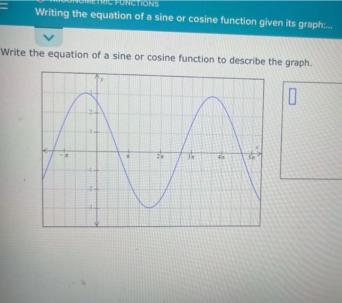 Solved Nrite the equation of a sine or cosine function to | Chegg.com Solved Nrite the equation of a sine or cosine function to | Chegg.com