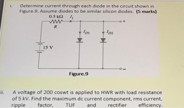 Solved I Determine Current Through Each Diode In The