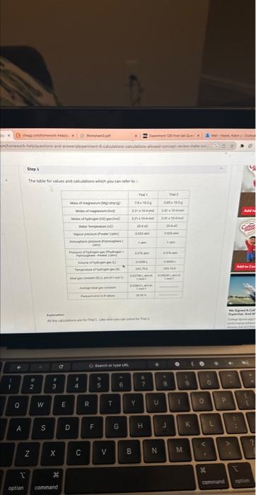 Solved A student performed the experiment to find the molar | Chegg.com