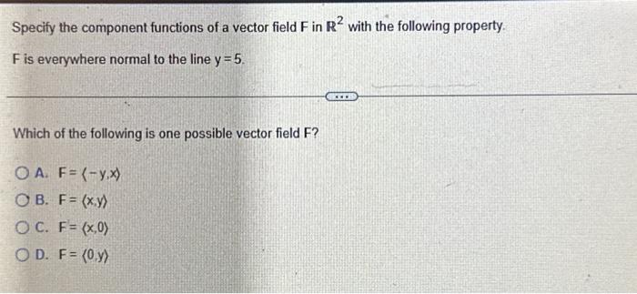 Solved Specify the component functions of a vector field F | Chegg.com