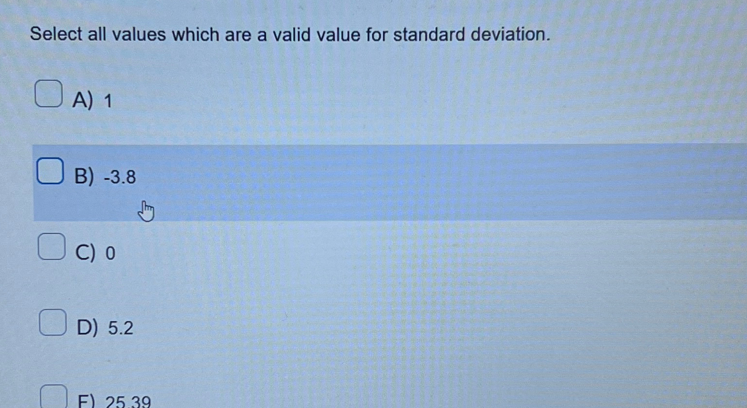 Solved Select all values which are a valid value for | Chegg.com