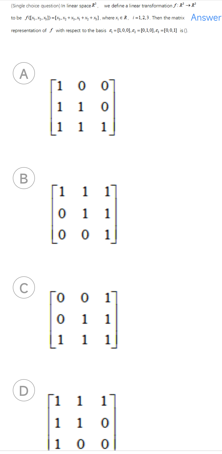 Solved (Fill the blank) Let R[x]4 be the linear space of all | Chegg.com