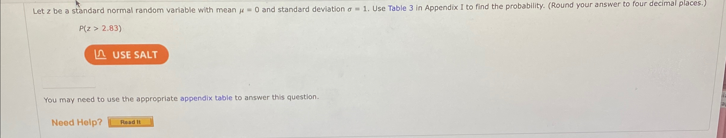 Solved Let z ﻿be a standard normal random variable with mean | Chegg.com