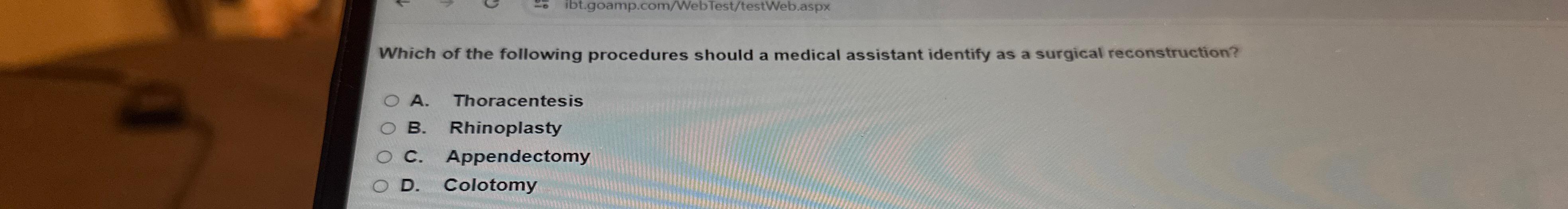 Solved Which of the following procedures should a medical | Chegg.com