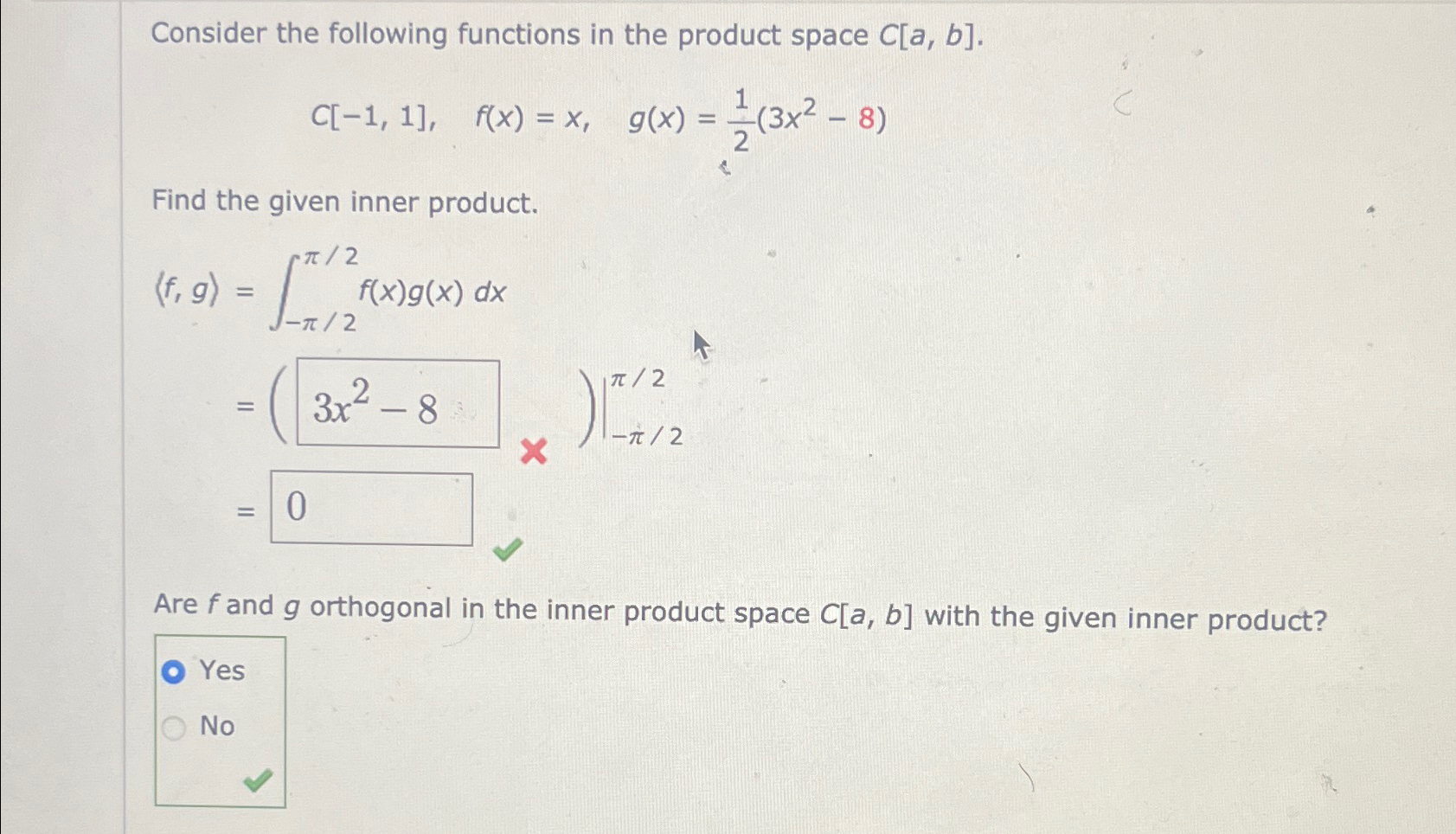 Solved Consider the following functions in the product space | Chegg.com