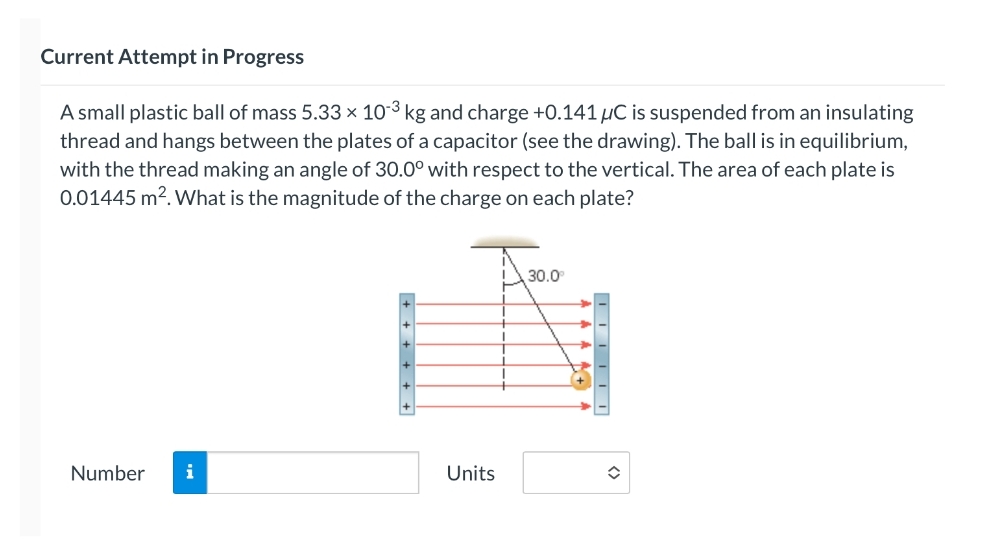 Solved Current Attempt in ProgressA small plastic ball of | Chegg.com
