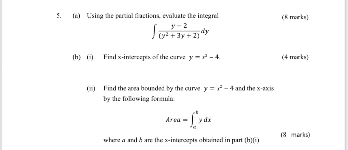 Solved (a) ﻿Using the partial fractions, evaluate the | Chegg.com