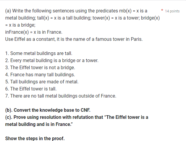 Solved (a) Write the following sentences using the | Chegg.com