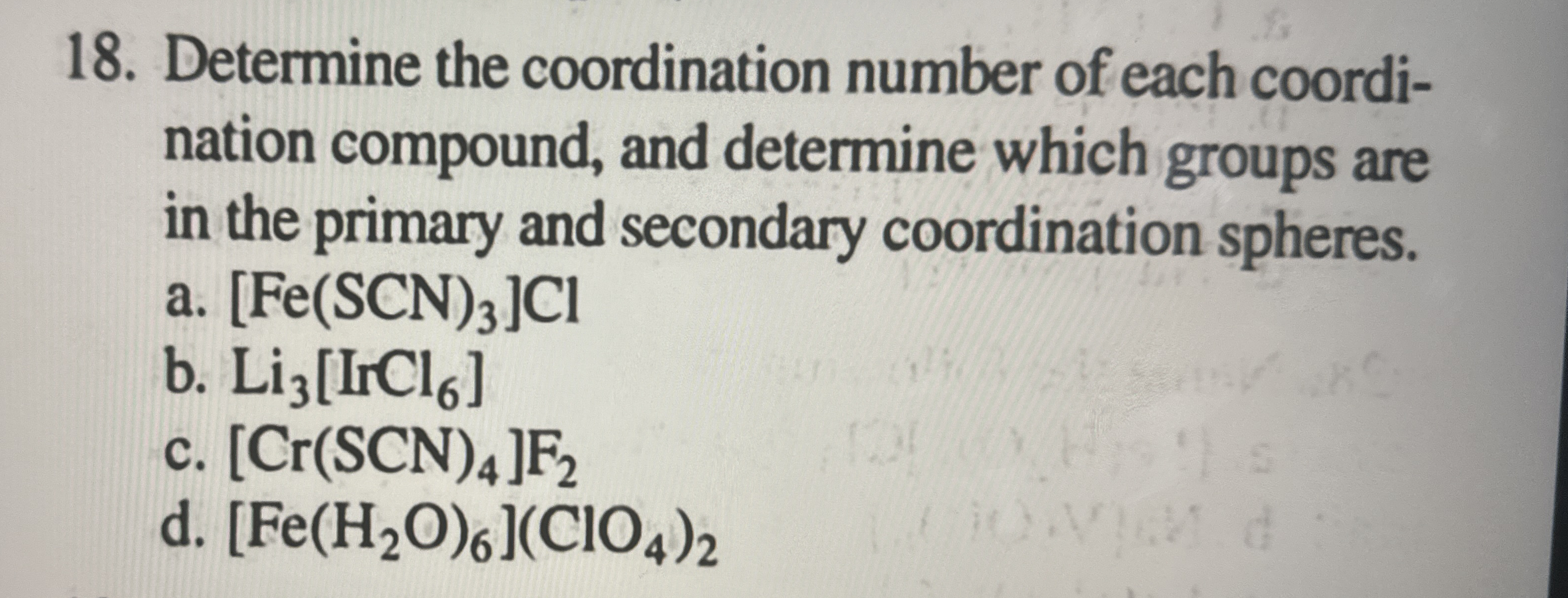 Solved Determine The Coordination Number Of Each