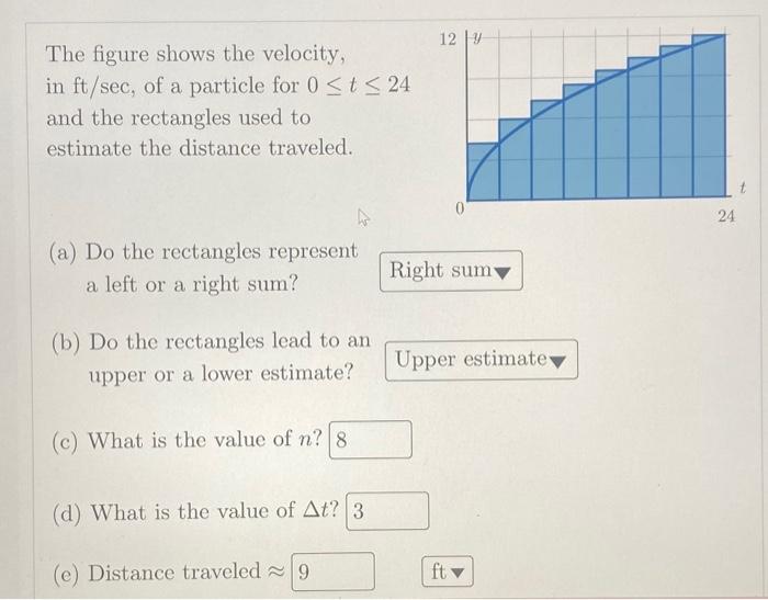Solved What is the anwser to part (e) for distance traveled | Chegg.com