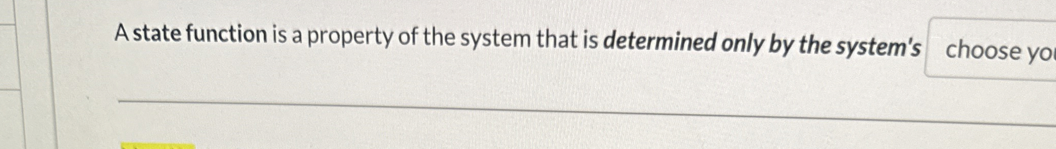 Solved A state function is a property of the system that is | Chegg.com