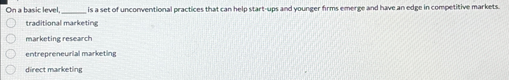 Solved On a basic level, is a set of unconventional | Chegg.com