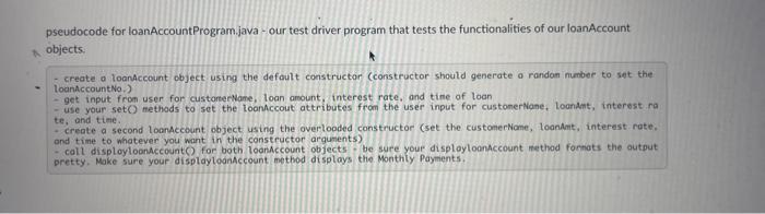 Solved Bankloanjava Is Our Class Definition To The Uml 