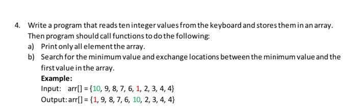 Solved 4. Write a program that reads teninteger values from | Chegg.com