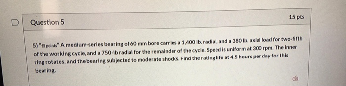 Solved Question 5 15 pts 5) "15 points" A medium-series | Chegg.com