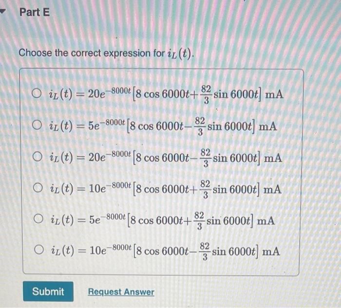 A 10mH inductor, a 1μF capacitor, and a variable | Chegg.com