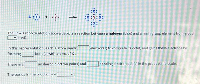 Solved The Lewis representation above depicts a reaction | Chegg.com