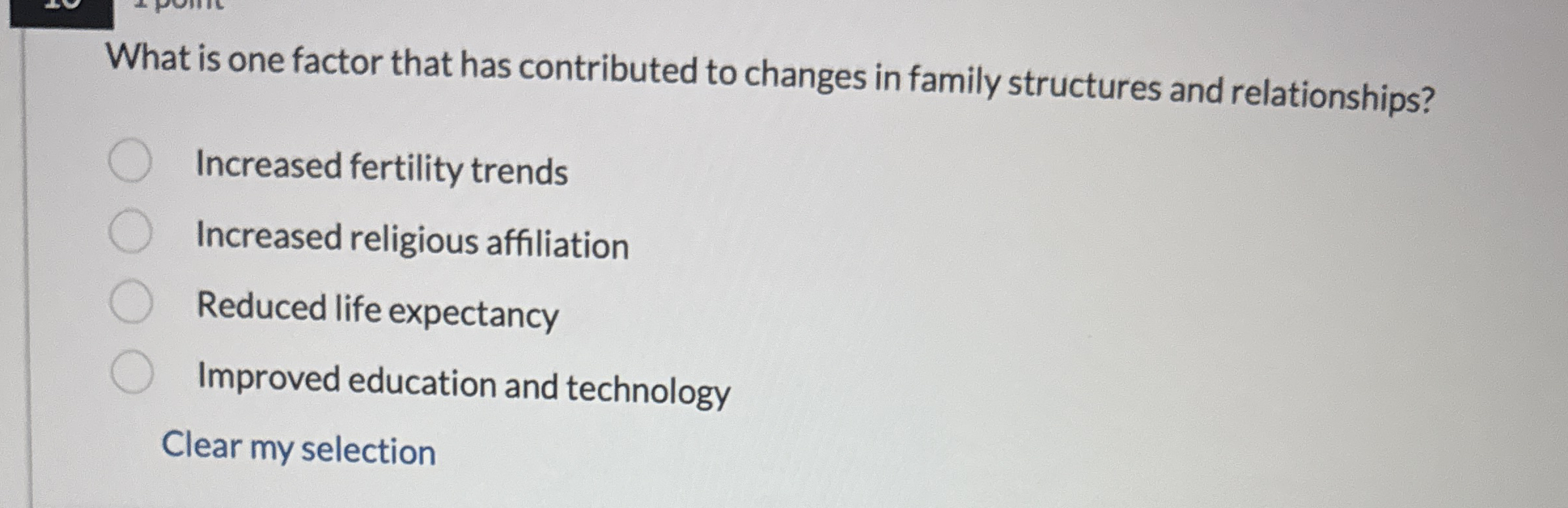 Solved What is one factor that has contributed to changes in | Chegg.com