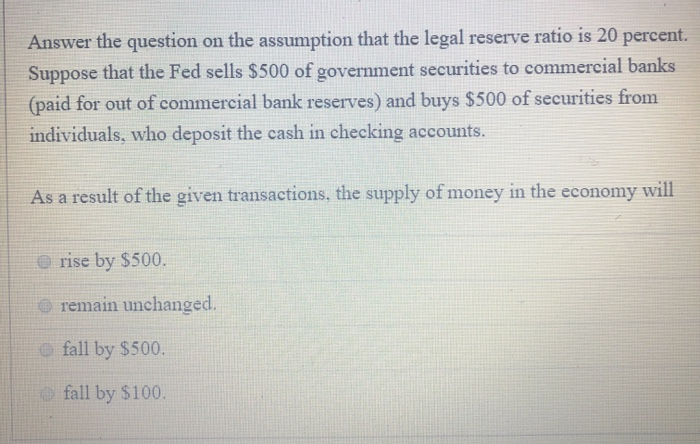 Solved Answer the question on the assumption that the legal | Chegg.com