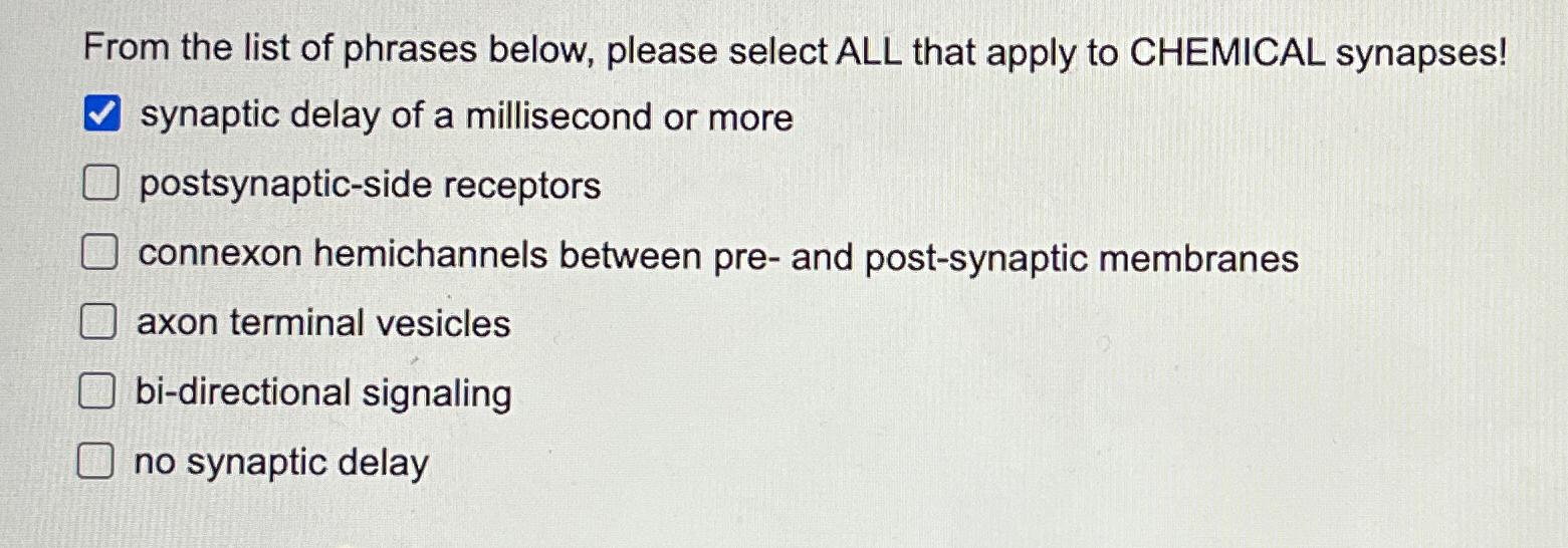 Solved From the list of phrases below, please select ALL | Chegg.com