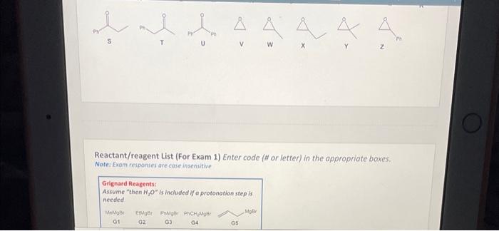 Solved Using the reagent list ↓, identify the reagents | Chegg.com