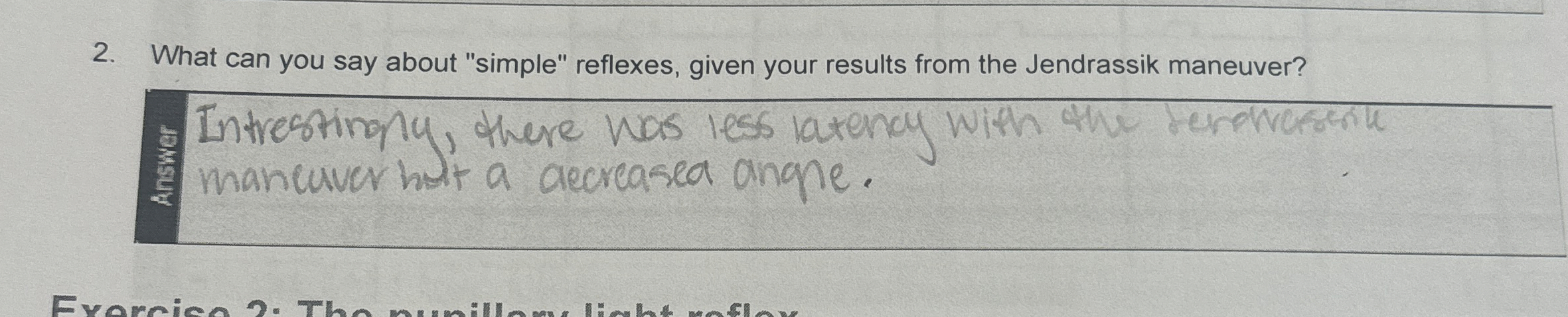 Solved What can you say about "simple" reflexes, given your | Chegg.com
