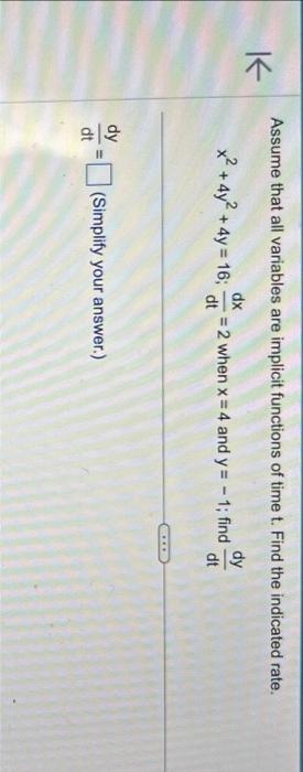 Solved Assume That All Variables Are Implicit Functions Of 