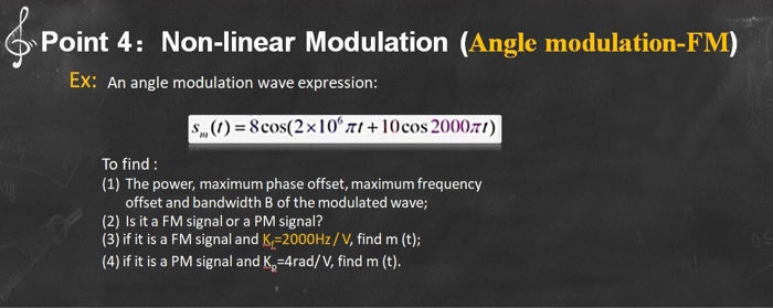 Solved o Point 4: Non-linear Modulation (Angle | Chegg.com