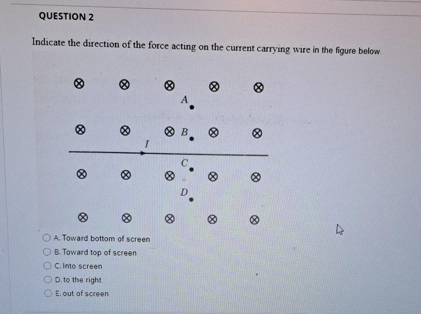 Solved Indicate the direction of the force acting on the | Chegg.com