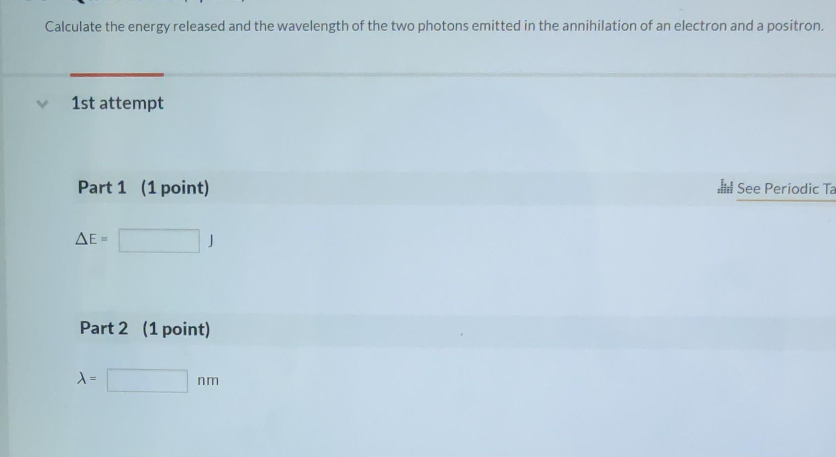 Solved Calculate The Energy Released And The Wavelength Of