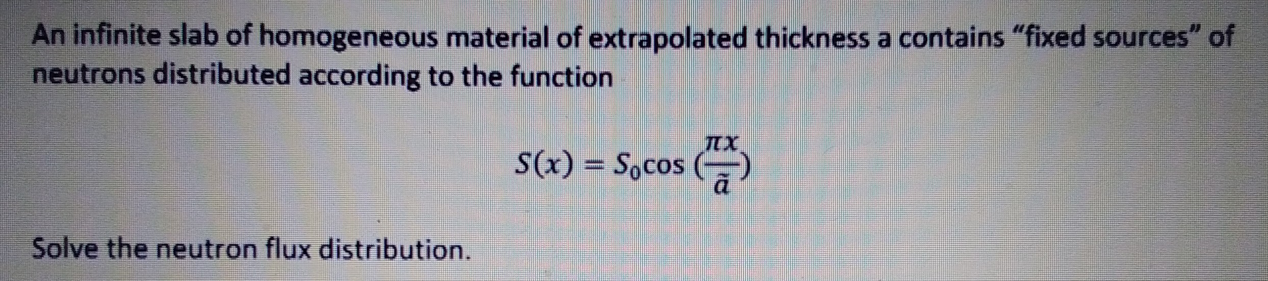 Solved An infinite slab of homogeneous material of | Chegg.com