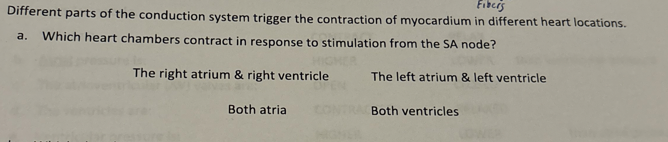 Solved Different parts of the conduction system trigger the | Chegg.com
