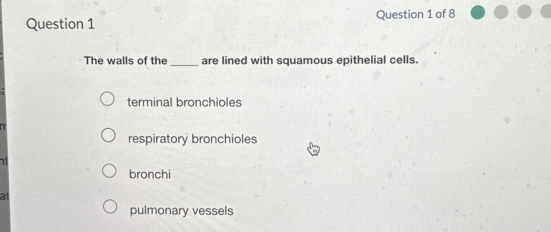 Solved The walls of yhe Question 1Question 1 ﻿of 8The walls | Chegg.com