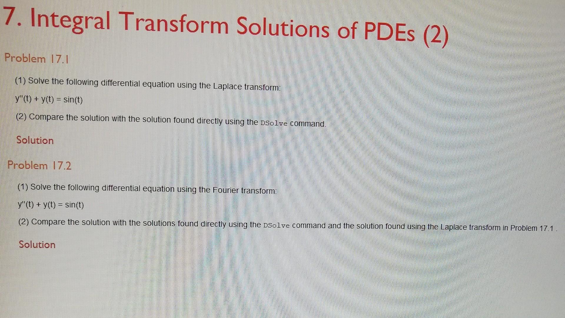 Solved **only Wolfram MATHEMATICA. Don't give handwritten | Chegg.com
