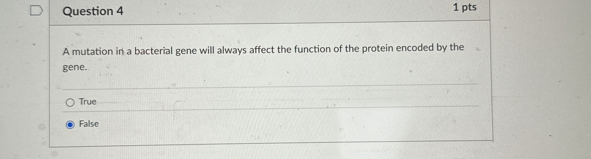 Solved Question 41 ﻿ptsA mutation in a bacterial gene will | Chegg.com