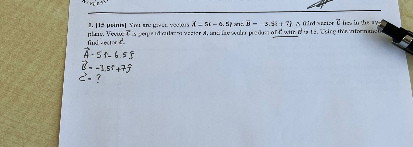 Solved [15 ﻿points] ﻿You are given vectors | Chegg.com