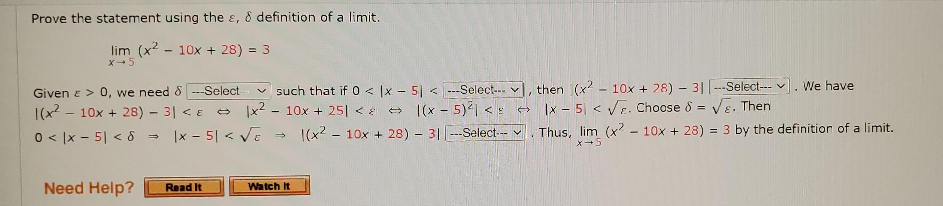 Solved Prove the statement using the ε, 8 definition of a | Chegg.com