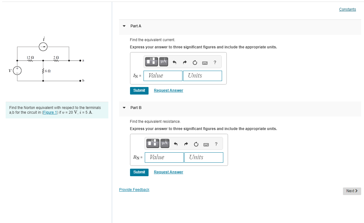 Solved Part AFind the equivalent current.Express your answer | Chegg.com