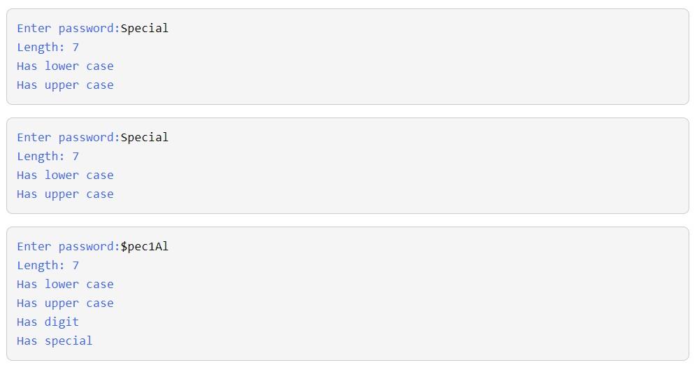 Solved You will create a password validator. Start by | Chegg.com