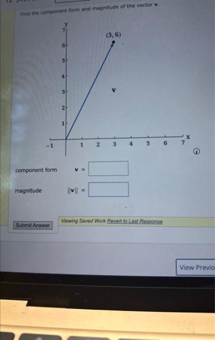 Solved Find the component form and magnitude of the vector | Chegg.com